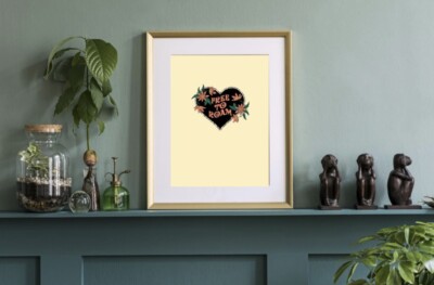 Free To Roam Heart A4 Poster Print Matt Finish- Digital print/Wall art ...