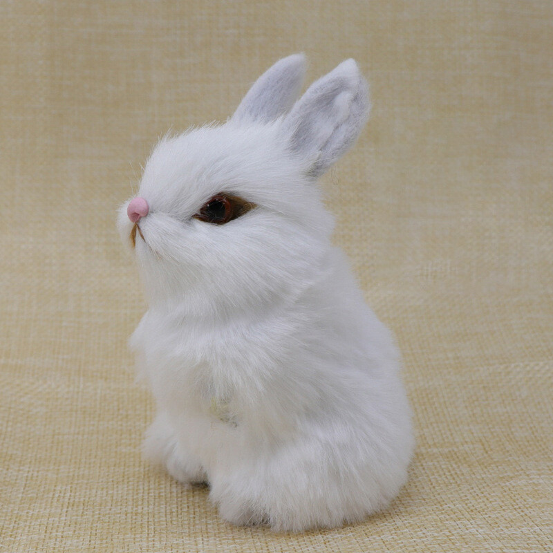 Artifical Mini Rabbits Realistic Easter Bunnies Faux Fur Toys ...