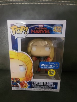 Funko Pop! Captain Marvel Walmart Exclusive Glow #432 | eBay