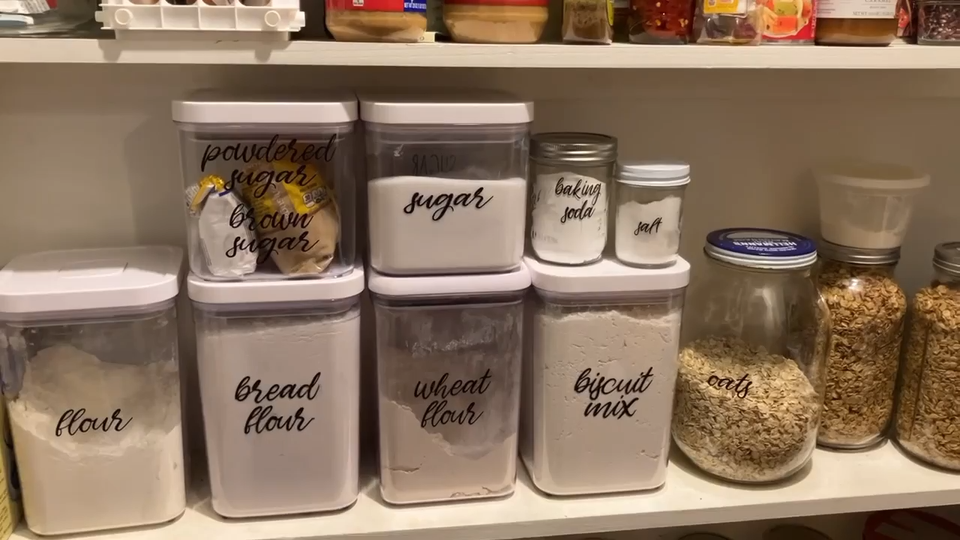 Custom Vinyl Decal for Kitchen / Food Storage Labels, Script, SMALL | eBay