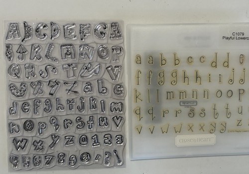 CTMH + Laundry Clothing Alphabet #2 Clear Acrylic Stamp Sets LOT of 2 ...