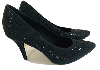 Laura Lenti NEU Pumps Schuhe High Heels Mit Strasssteinen Gr.39 Schwarz ...