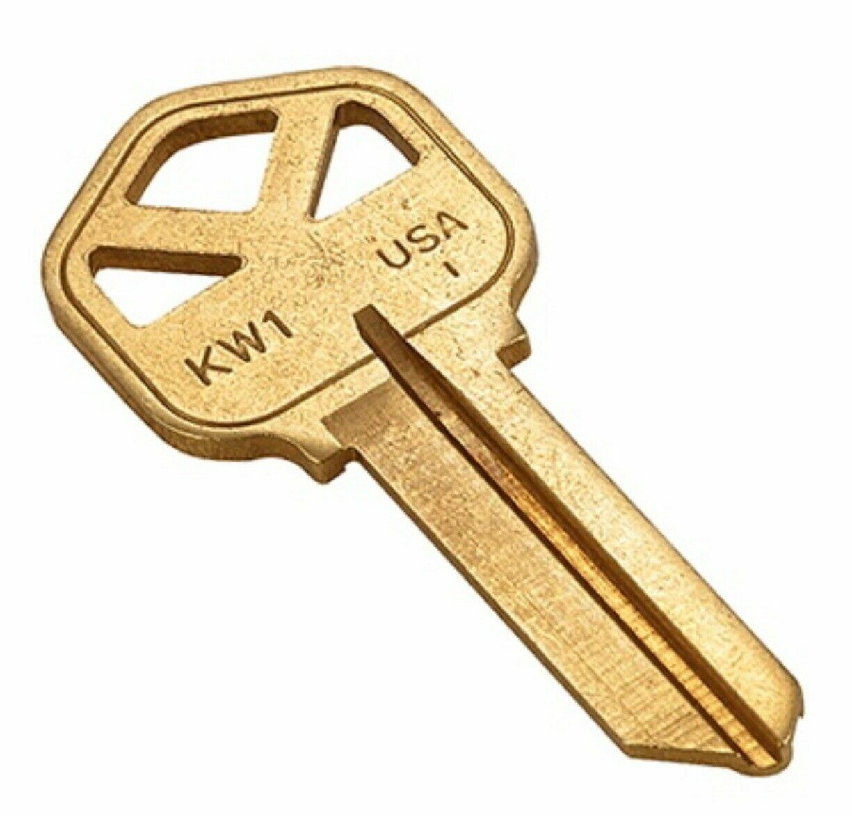 LOT OF 10 Key Blanks for Locksmith Kwikset KW1 / Brass / Made by Ilco ...