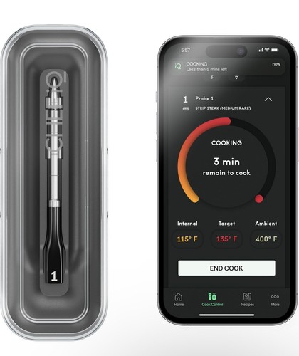 CHEF iQ Smart Thermometer - Hub & Ultra Thin 1 Probe - Black | eBay