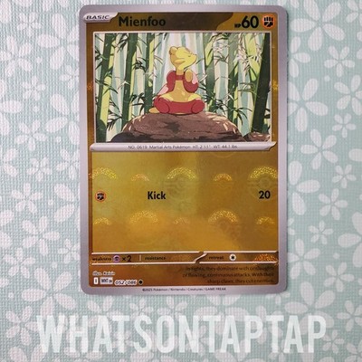 Pokemon Card Mienfoo 052/086 Poke Ball Rare Common Scarlet Violet White ...