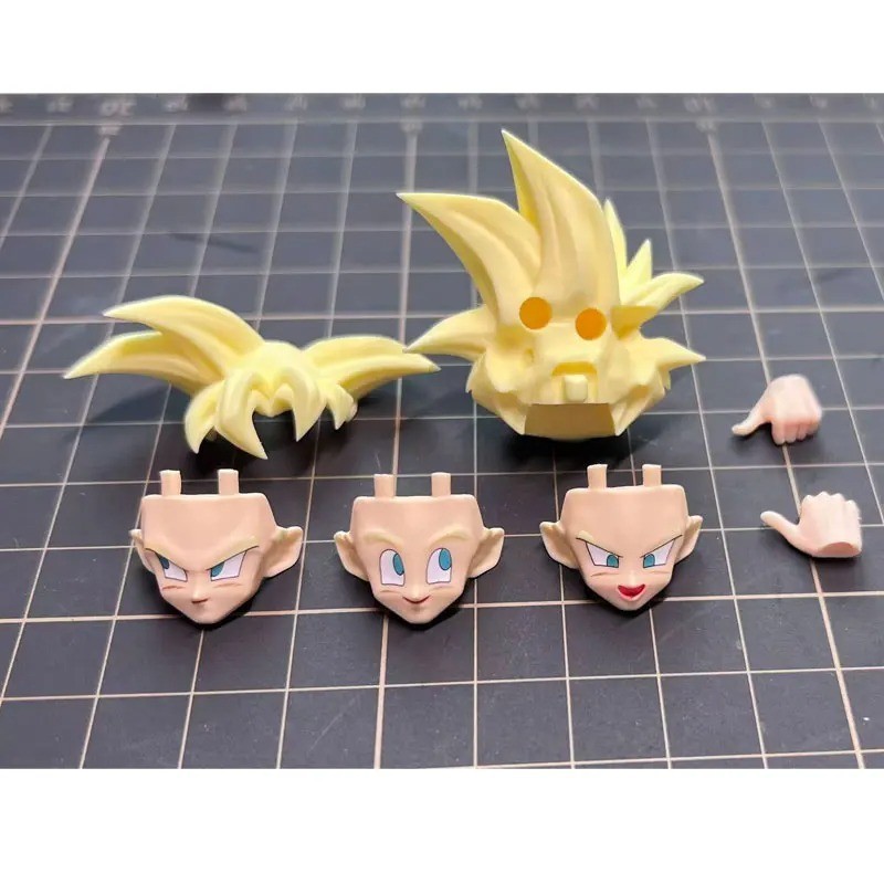 New KO HM&Air Dragon Ball SHF Son Gohan SSJ Heads Accessory Kit Model ...
