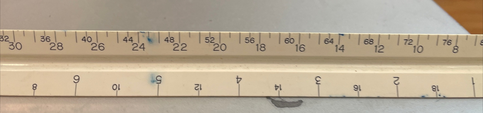 Vintage Teledyne Post Plastic Triangular 38CT-590 Scale Ruler By Hemmi ...