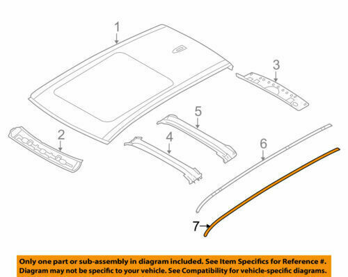 BMW X5 F15 F85 X5 25D 25DX 28IX 30DX ROOF MOULDING RIGHT 51137358034 NO ...