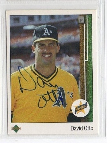 Dave Otto 1989 Upper Deck autographed auto signed card Oakland A's | eBay