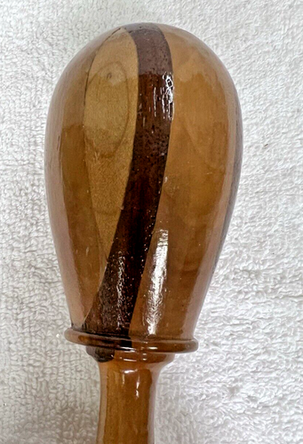 Antique Marquetry Wood Sewing Egg Darner 6 3/4 inch | eBay
