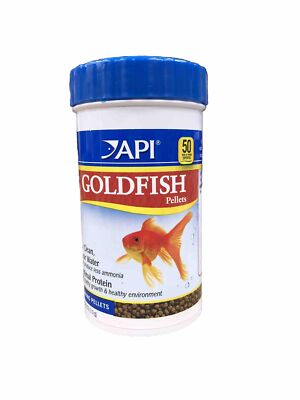 API Pellet Goldfish Food 4.0 oz Canister Goldfsh,Shubnkins,Lionheads ...