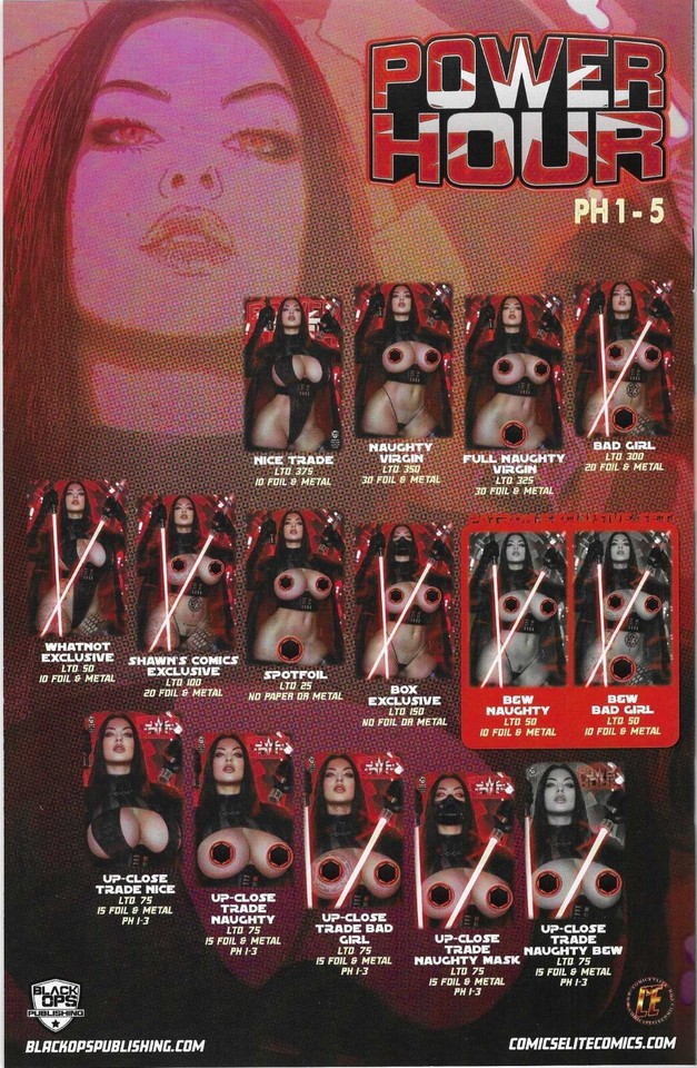 POWER HOUR 3 Shikarii Dark Side Close Up Topless B&W Cover Lim to ONLY ...