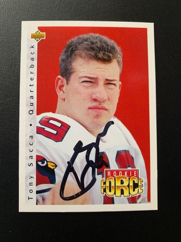 Tony Sacca Signed 1992 Upper Deck Rookie Card Arizona Cardinals ...