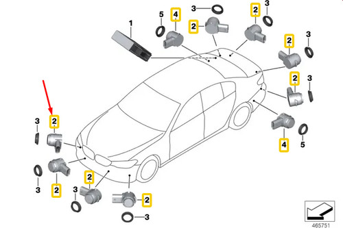 NEW BMW 5 G30 ULTRASONIC SENSOR 6819066 66206819066 ORIGINAL NO DUTY TO ...