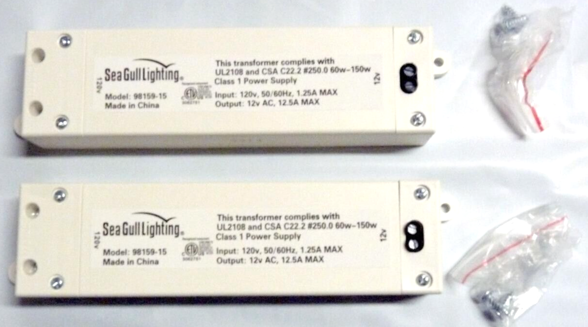 Sea Gull Lighting 60W-150W 12V Hardwire Electronic Transformer for sale ...
