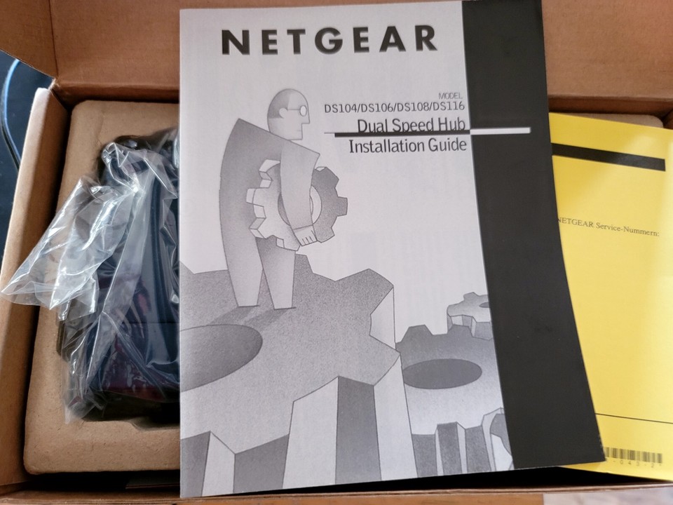 Netgear DS 104 Dual Ethernet Speed Hub 4 Port 10/100 Mbps | eBay