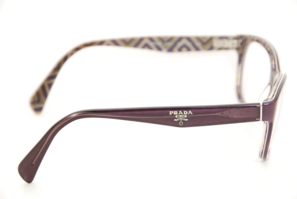 Authentic Prada VPR 20P MAT-1O1 54mm Purple on Tribal Print Frames Glasses Italy | eBay