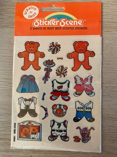 NOS Vintage Root Beer Scented Sticker 2 Sheet Pack | eBay