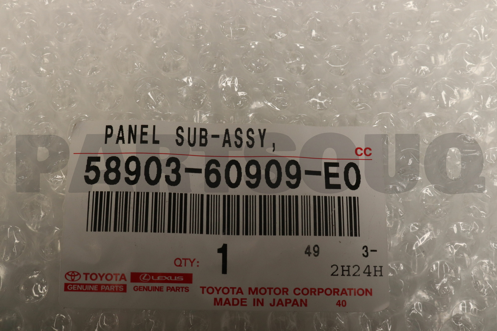 5890360909E0 Genuine Toyota PANEL SUB-ASSY 58903-60909-E0 | eBay