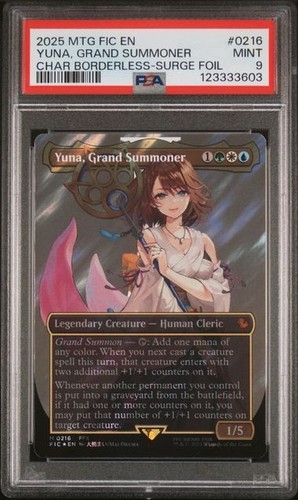 PSA 9 Yuna, Grand Summoner 0216 Surge Foil 2025 MTG Final Fantasy ...