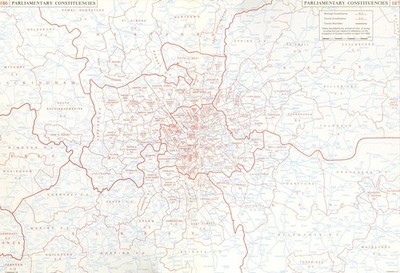 GREATER LONDON. Parliamentary Constituencies. Home counties.On 2 sheets ...