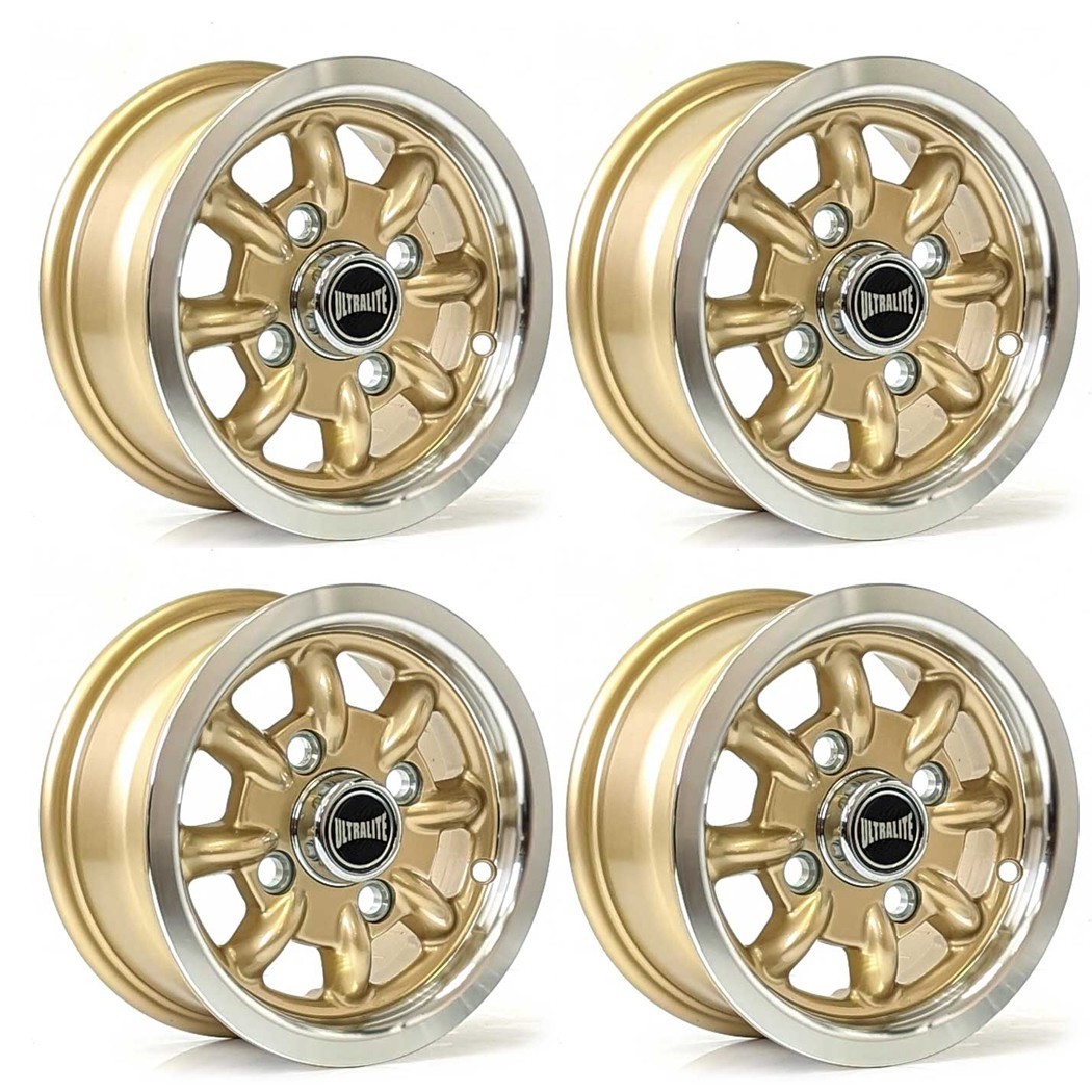 ULTRALITE CLASSIC MINI 10" x 4.5J GOLD RALLY RACE HEAVY DUTY ALLOY ...
