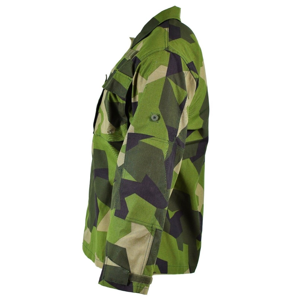 Original Swedish army M90 jacket splinter camouflage field combat shirt ...
