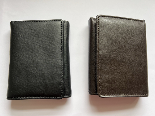 New Mens Genuine Leather Trifold Wallet 3 ID Window Credit Card Holder ...