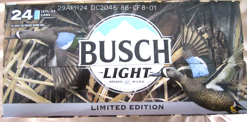 Busch Light Woodland Cat tails Ducks Empty Collectible Beer Can Box ...