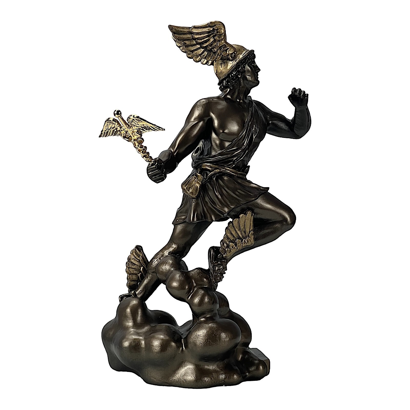 Hermes Greek Olympian God Messenger Guide of Dead Bronze Effect Statue ...