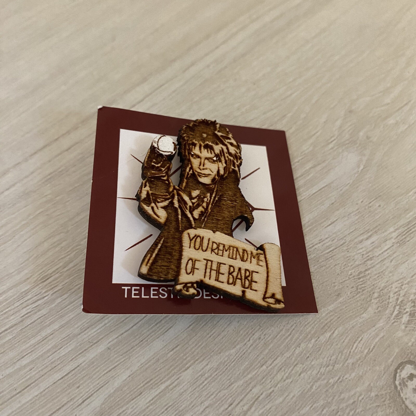 David Bowie Labyrinth YOU REMIND ME OF THE BABE Pin Telestic Design New ...