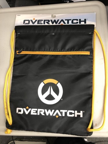 NEW 2018 OVERWATCH LOGO CINCH BAG (Black And Yellow) JINX | eBay