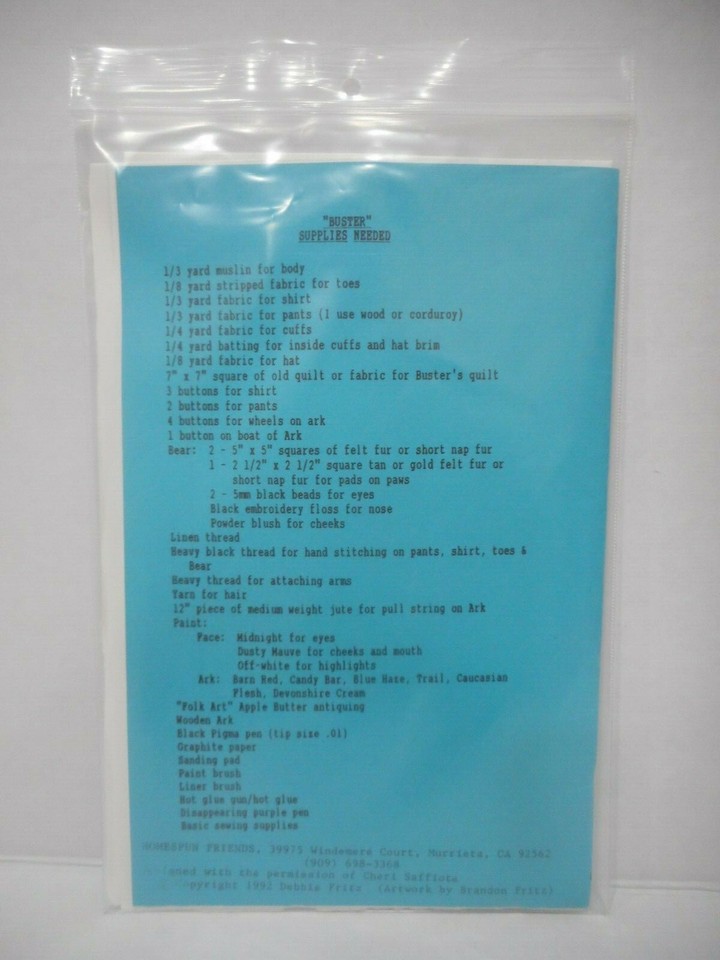 ☁ Country Stuffed Rag Boy Plush Teddy Bear Noah Ark Doll Toy Sewing ...