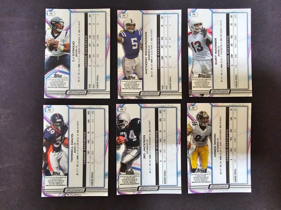 10/11 price cut 2023 Topps Composite Football Cosmic Chrome 251-300 You ...