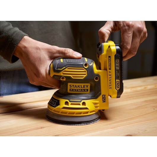 STANLEY 18v FATMAX V20 C-Less Random Orbit Sander 1 x 2.0Ah ...