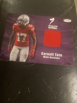 Carnell Tate Relic Card 2026 Sage Athlete Apparel AA-CT Buckeyes | eBay