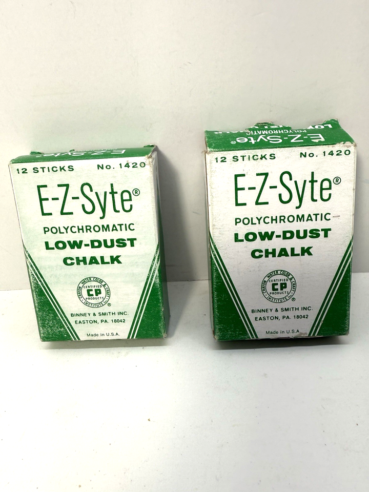 21 sticks of Vintage E-Z-Syte Polychromatic Dustless Chalk 1420 Binney ...