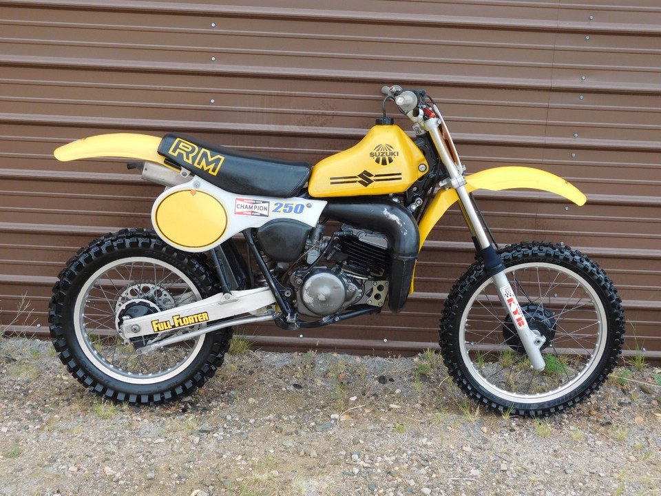 '81 SUZUKI RM 250 RM250X Vintage MX MotoCross Super Rare FIRST YEAR ...