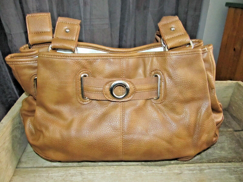 Alfred Dunner Brown Purse Handbag Shoulder Bag Classic Casual Canvas ...