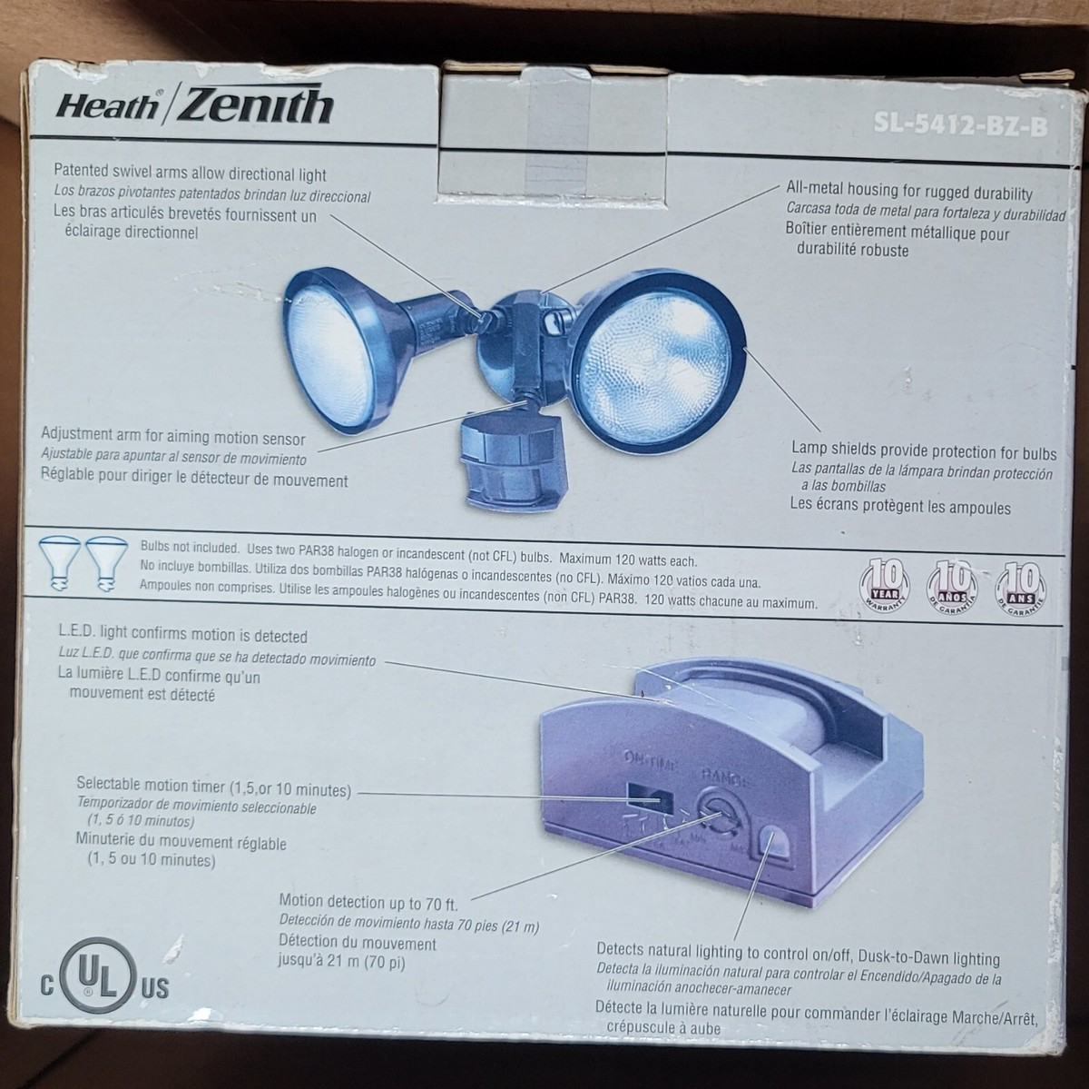 Heath Zenith Motion Sensor Light Control Model Sl 5412 | Shelly Lighting