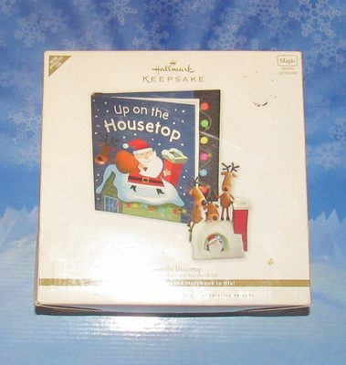 2010 Hallmark "UP ON THE HOUSETOP" Interactive Ornament and Storybook ...