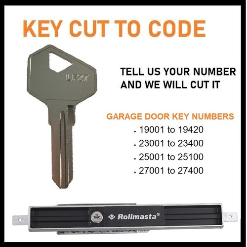 Replacement key fits Rollmasta Garage Roller Door Lock Keys Cut To Code ...