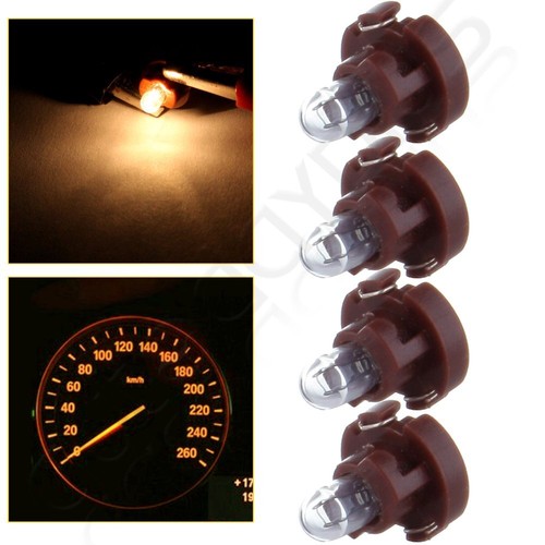 4 T3 Neo Wedge Warm White Instrument Panel Indicator Light Bulb Lamp | eBay