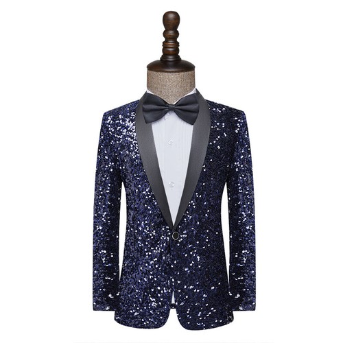 Men's Sequin Dress Coats DJ Nightclub Stage Performance Suit Host ...