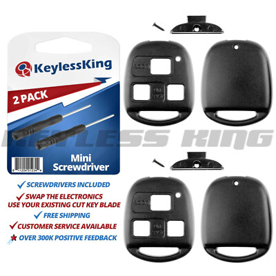 2x Fits 2004-2007 Lexus ES330 Remote Shell Case - Use Existing Cut Key ...