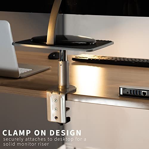 Clamp-On Universal Height Adjustable Ergonomic Computer Monitor and ...