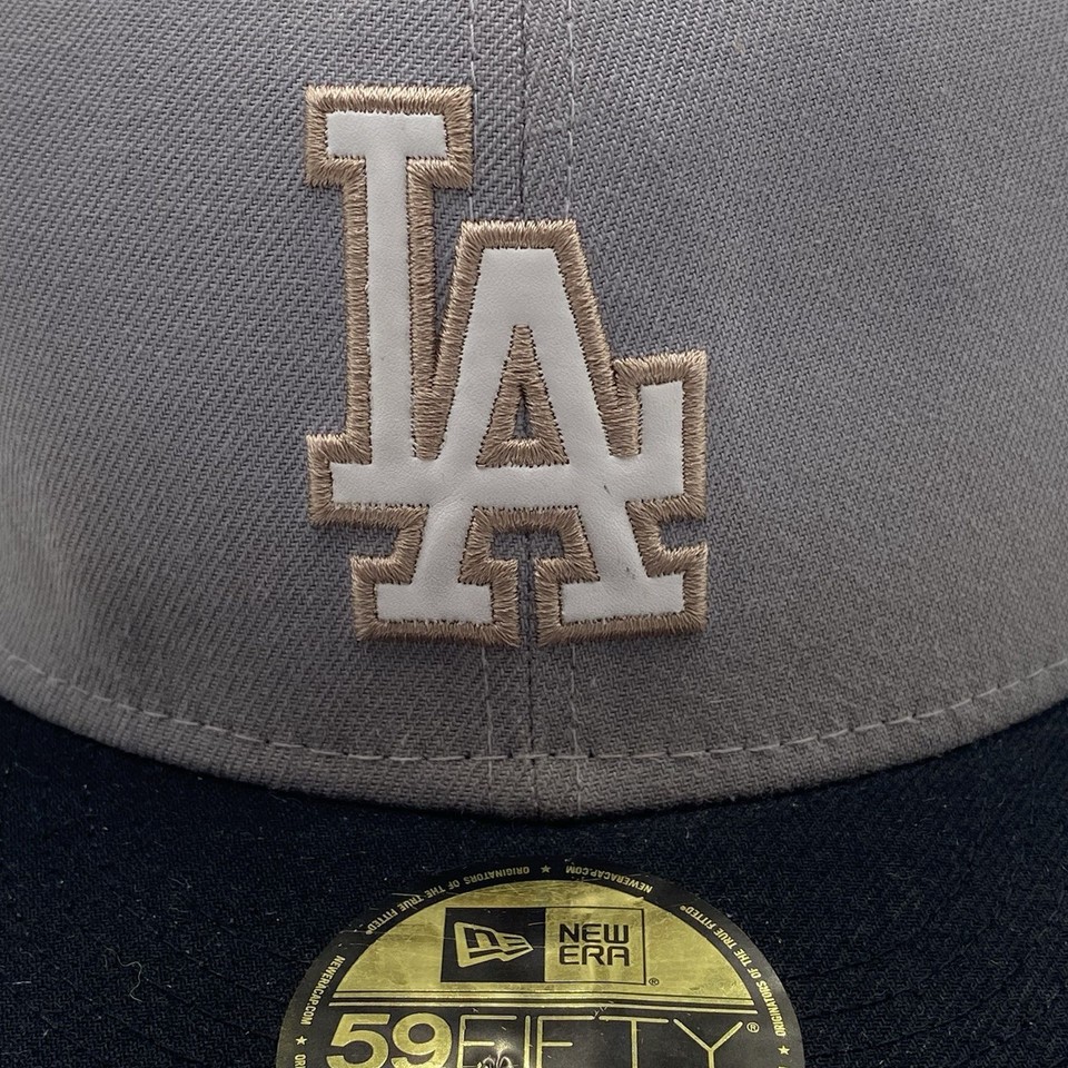 Los Angeles Dodgers Hat New Era 59fifty Dodger Stadium 7 1/2 Gray Black ...