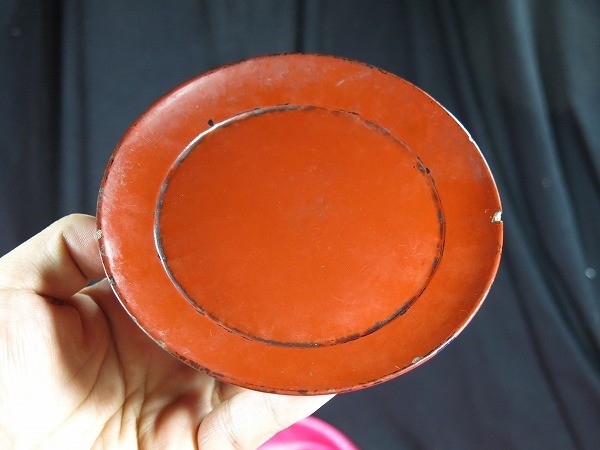 B Negoro Camellia Plate ⑤ Edo Period Lacquerware Temple Lacquerware | eBay