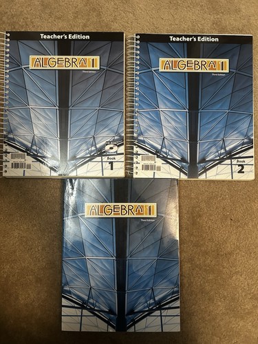 BJU Press Algebra 1 Third Edition Teachers Edition Book 1 and 2. With ...