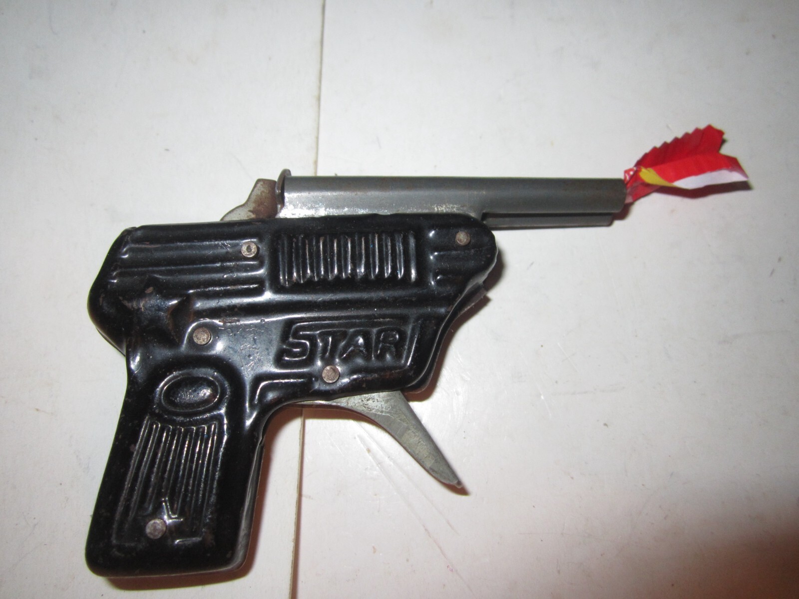 Vintage ‘Star’ Toy Cap Gun Double Barrel Pistol Tin Made In Japan 3-1/2 ...